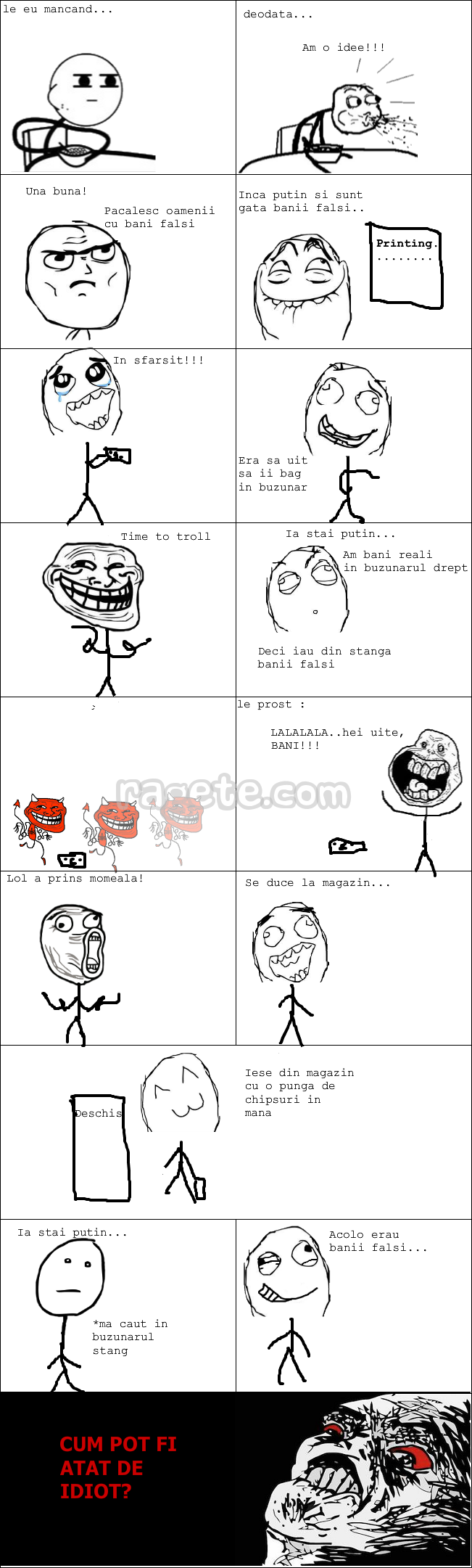 Atat de idiot – Meme & Rage Comics Romania