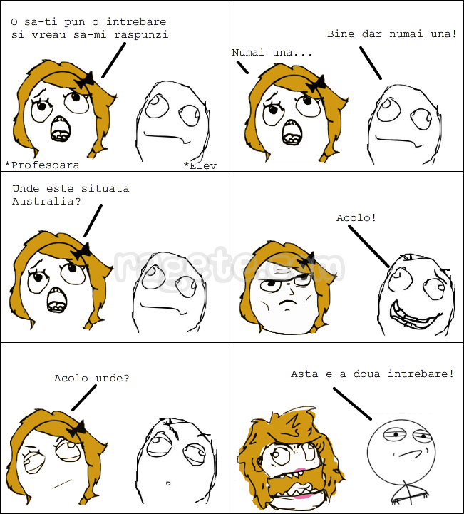 Numai una si atat! – Meme & Rage Comics Romania