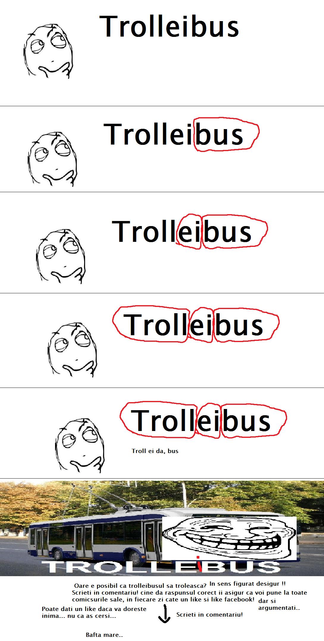 Troll ei bus – Meme & Rage Comics Romania
