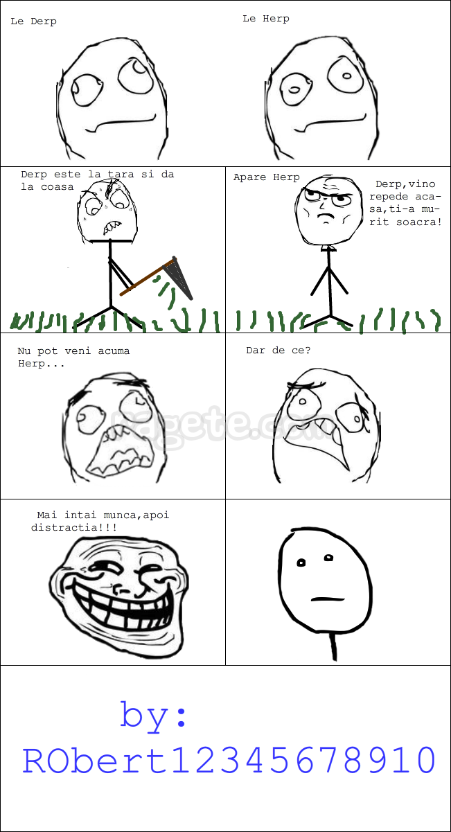 Mai intai munca – Meme & Rage Comics Romania