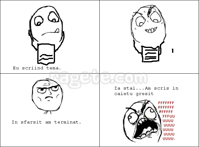 Am scris in caietul gresit… – Meme & Rage Comics Romania