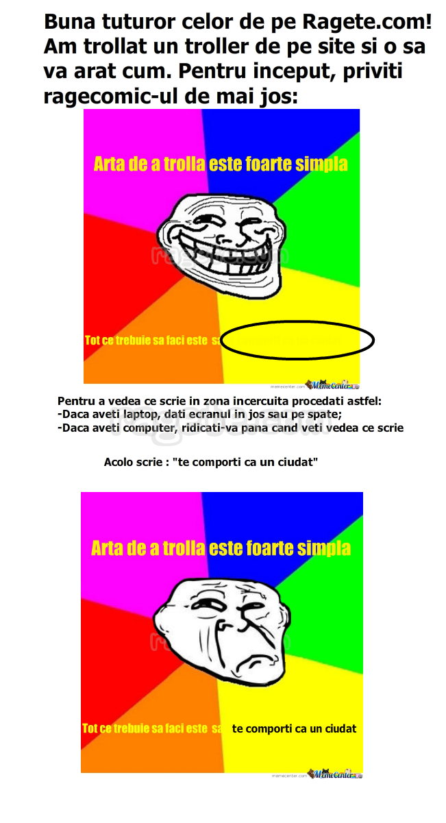 Trollatul unui troller… – Meme & Rage Comics Romania