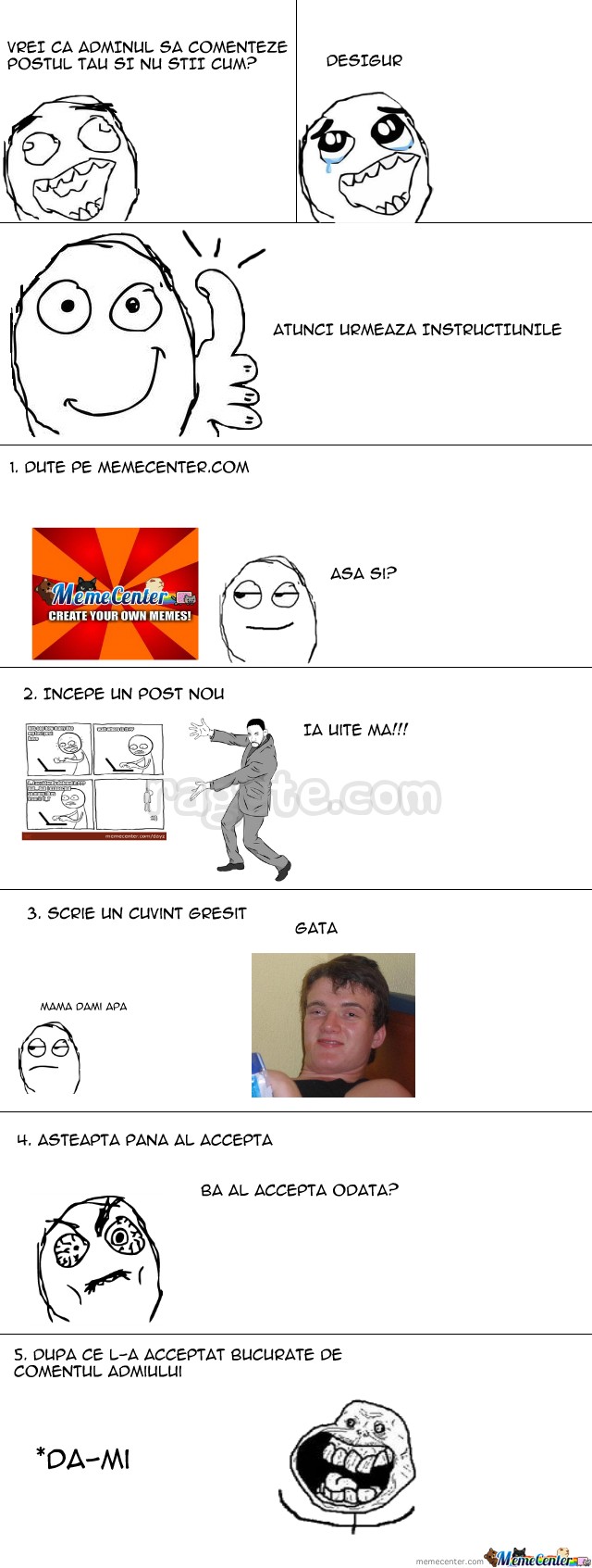 Cum sa faci ca adminul a comenteze :D – Meme & Rage Comics Romania